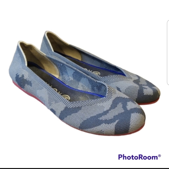 Rothy's | Shoes | Rothys Size 75 The Flat Retired Gray Camo Red Bottom ...
